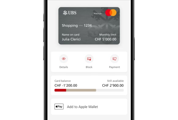 Freeze and reactivate your credit card | UBS Switzerland